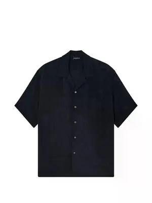 Emporio Armani Paisley Chest-pocket Shirt - Black