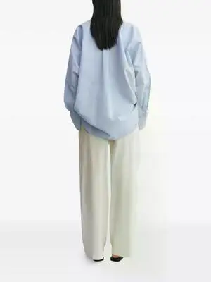 TOTEME Oversized Long Sleeve Shirt - Blue