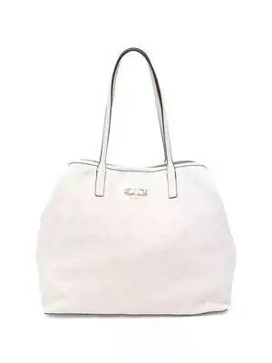 Guess Debossed Tote Bag - Neutrals