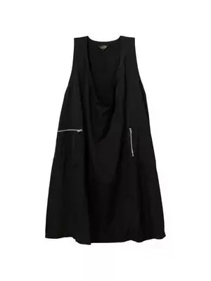 Comme Des Garçons Panelled Midi Dress - Black