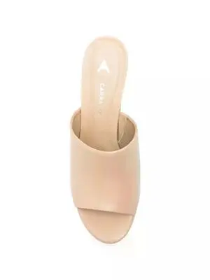 ANDREA CARRANO Platform Mules - Neutrals
