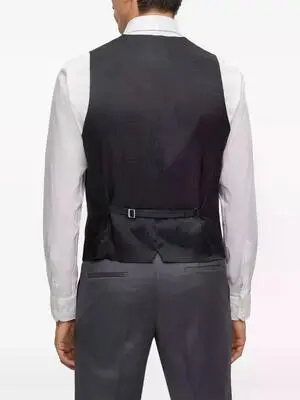 BOSS Tailored Button-down Waistcoat - Grey