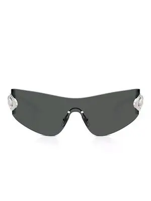 Versace Medusa-embellished Shield Sunglasses - Grey