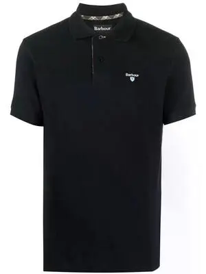 Barbour Logo Embroidered Polo Shirt - Black