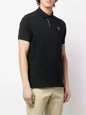 Barbour Logo Embroidered Polo Shirt - Black