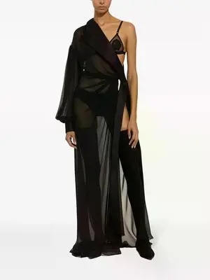 Dolce & Gabbana One-shoulder Silk-blend Dress