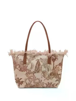 MC2 SAINT BARTH City Fringed Tote Bag - Neutrals