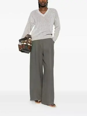 NEERA V-neck Long Sleeve Sweater