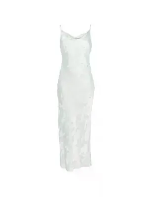 Calvin Klein Floral Slip Maxi Dress - Grey