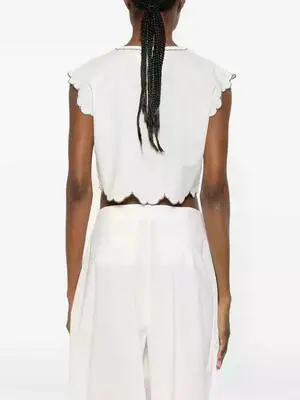 Maison Labiche Embroidery Scalloped Top