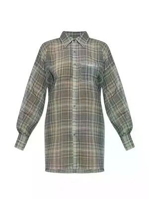 Coperni Plaid Shirt With Drawstring Waist