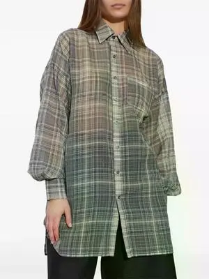 Coperni Plaid Shirt With Drawstring Waist