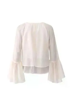 Liu Jo Bell-sleeve Layered Shirt - Neutrals