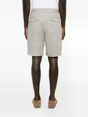 Brunello Cucinelli Herringbone Pleated Shorts