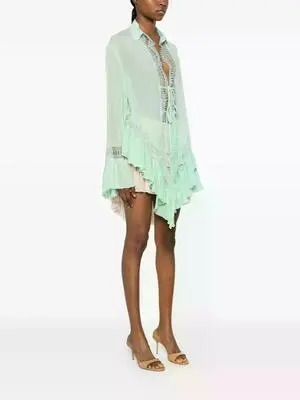 Blumarine Lace Ruffled Blouse