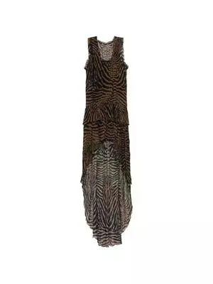 Blumarine Zebra-print Mini Dress - Black