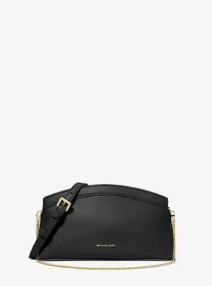 Michael Kors Small Leather Convertible Clutch - Black