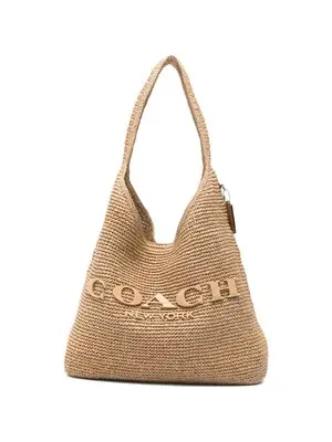 COACH Brooklyn 39 Raffia Shoulder Bag