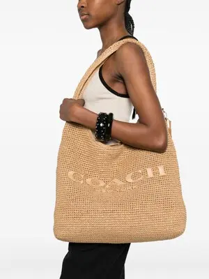 COACH Brooklyn 39 Raffia Shoulder Bag