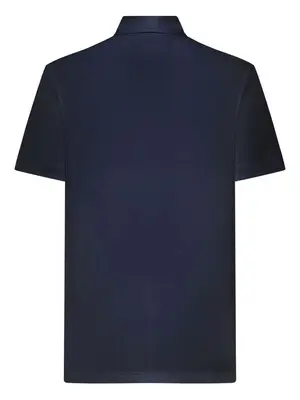 Giorgio Armani Interlock Cotton Polo Shirt - Blue