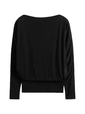 TOTEME Boat-neck Pullover Sweater - Black
