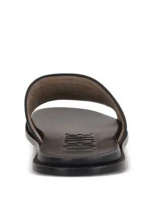 Loewe Flex Anagram Leather Slides - Black