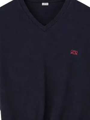Loewe Wool V-neck Sweater - Blue
