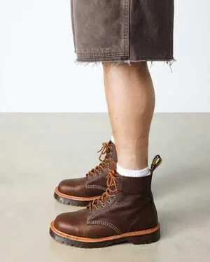 Dr. Martens 1460 Wild Grain Leather Boots - Brown