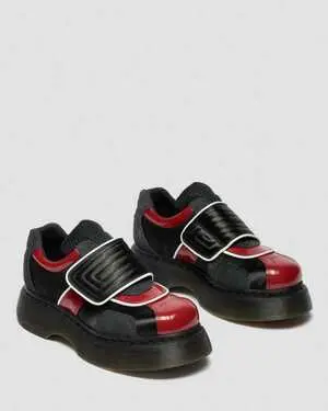 Dr. Martens Buzz Strap Mixed Material Shoes - Black