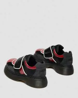 Dr. Martens Buzz Strap Mixed Material Shoes - Black