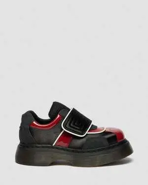 Dr. Martens Buzz Strap Mixed Material Shoes - Black