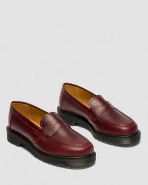 Dr. Martens Delapre Made In England Penny Loafers - Red