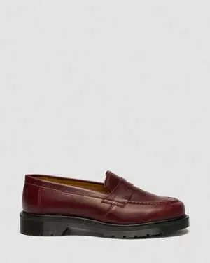Dr. Martens Delapre Made In England Penny Loafers - Red