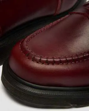 Dr. Martens Delapre Made In England Penny Loafers - Red
