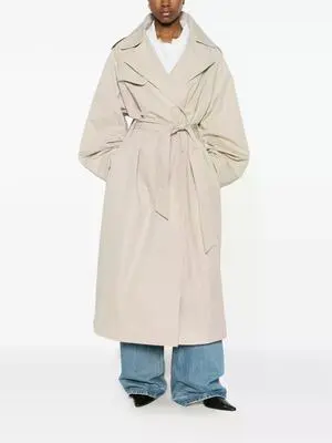 THE FRANKIE SHOP Riva Belted Trench Coat - Neutrals