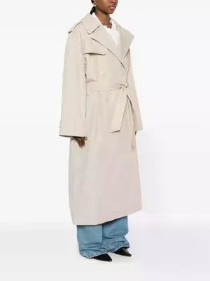 THE FRANKIE SHOP Riva Belted Trench Coat - Neutrals