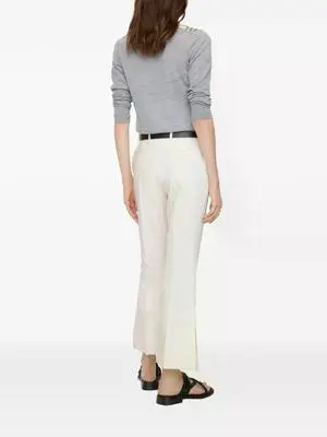 Burberry Cropped Wool Flared Trousers