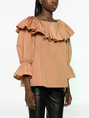 Chloé Ruffled Blouse - Brown