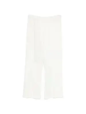 NEERA Cropped Elasticated Trousers - White