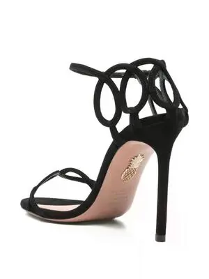 AQUAZZURA Hula Cutout Sandals - Black