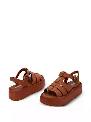 Melissa Up Platform Buckle Sandals - Brown