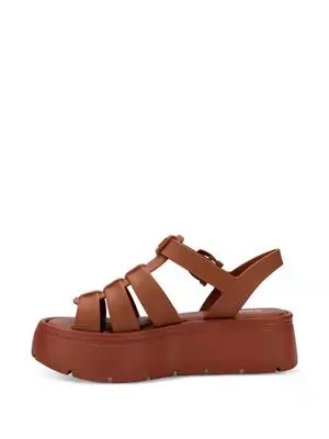 Melissa Up Platform Buckle Sandals - Brown