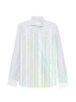 PROFUOMO Striped Long-sleeve Shirt - White