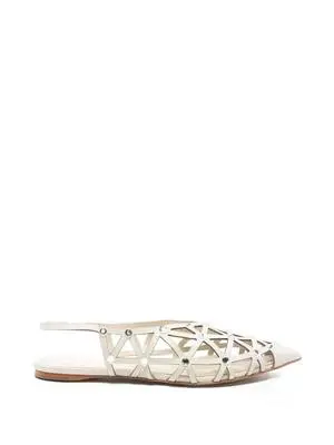 ANDREA CARRANO Embellished Ballet Flats - Neutrals