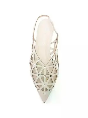 ANDREA CARRANO Embellished Ballet Flats - Neutrals