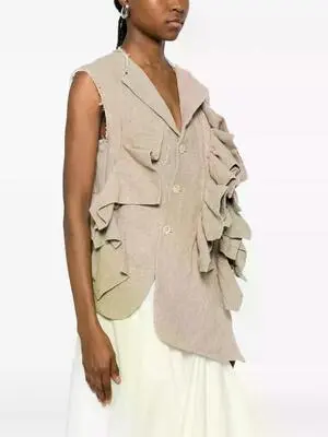 Comme Des Garçons Ruffled Sleeveless Jacket