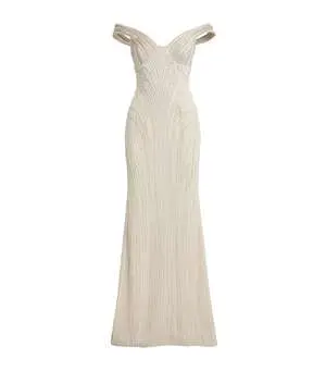 GAURAV GUPTA Embellished Sculpted Starlight Gown
