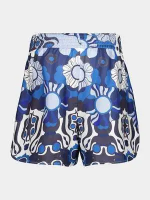 PAULA Name' Printed Silk Twill Shorts