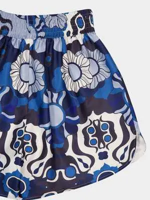 PAULA Name' Printed Silk Twill Shorts