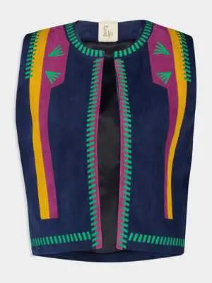Paula Embroidered Vests For Women